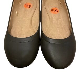 Danskin | Shoes | Danskin Poise Black Vegan Faux Leather Slipon Ballet ...